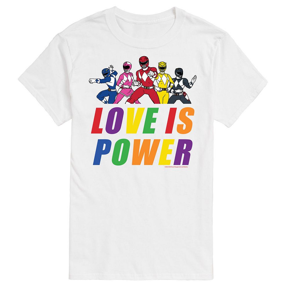 Big & Tall Power Rangers Love Is Power Graphic Tee