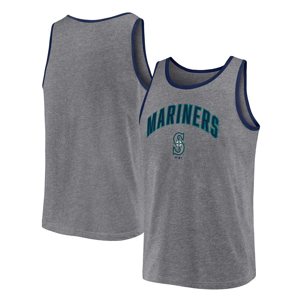 Men's Fanatics Branded Heather Gray Seattle Mariners Primary Tank Top