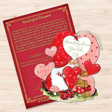 Valentine Gnomes Wooden Holiday Ornament by Susan Winget - Love Family ...