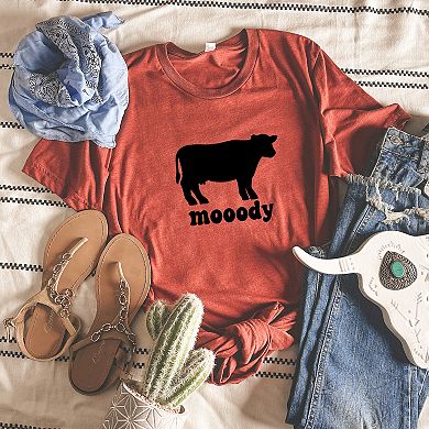 Mooody Cow Short Sleeve Graphic Tee