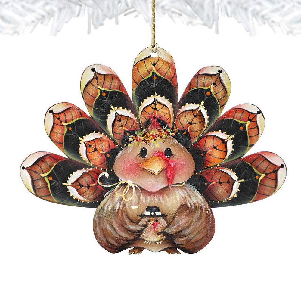 Be Thankful Turkey Sitter Wooden Holiday Ornament by J. Mills-Price ...