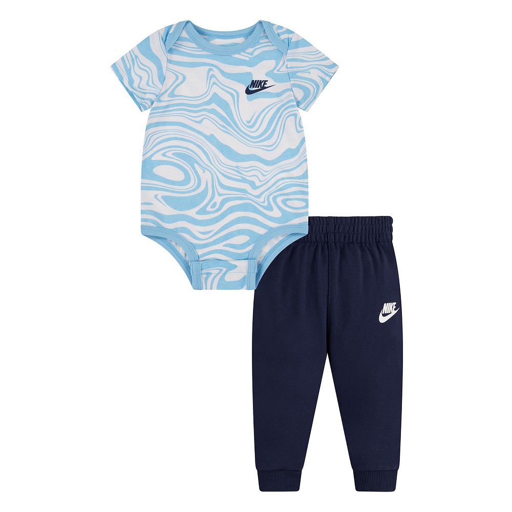 Baby Boys Nike Sportswear Paint Swirl Bodysuit & Sweatpants Set