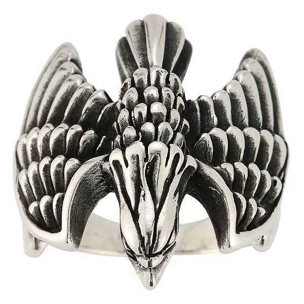 Menster Sterling Silver Oxidized Eagle Ring