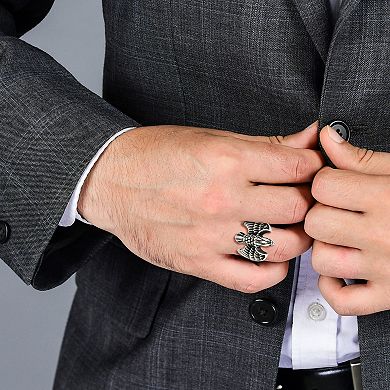 Menster Sterling Silver Oxidized Eagle Ring