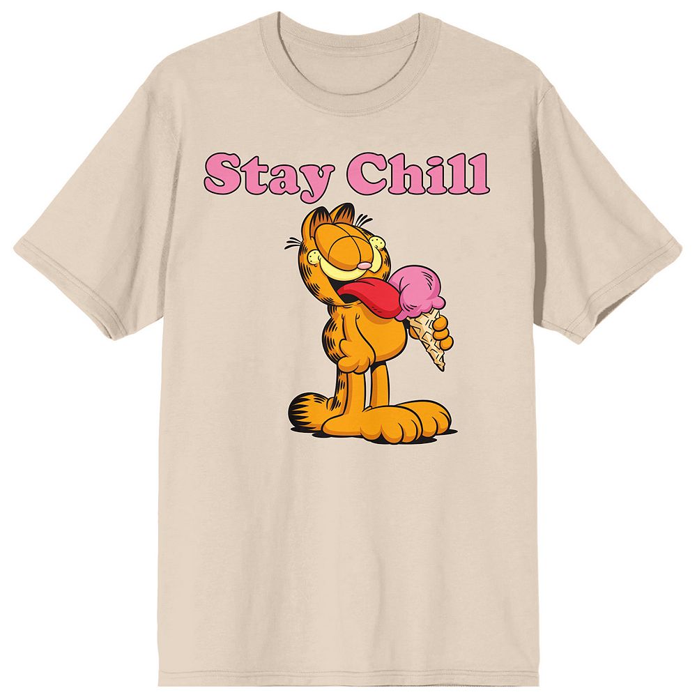 Juniors' Garfield Ice Cream "Stay Chill" Graphic Tee