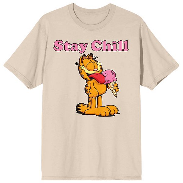 Juniors' Garfield Ice Cream "Stay Chill" Graphic Tee
