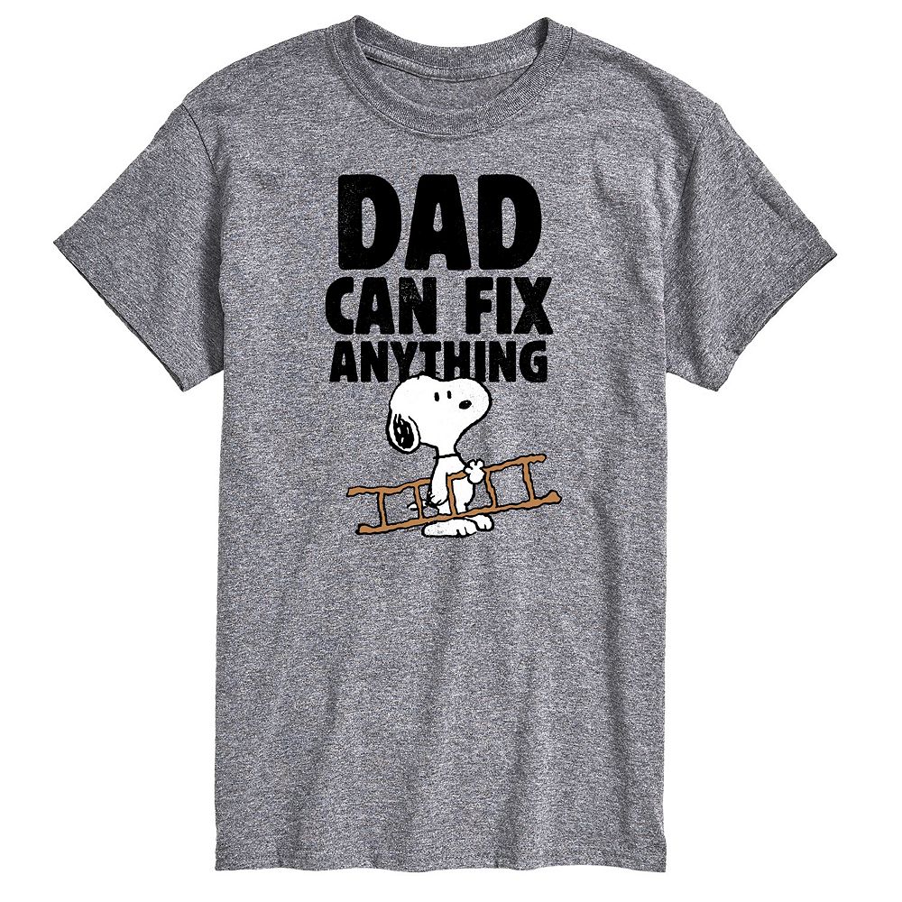 Men's Peanuts Dad Can Fix It Graphic Tee