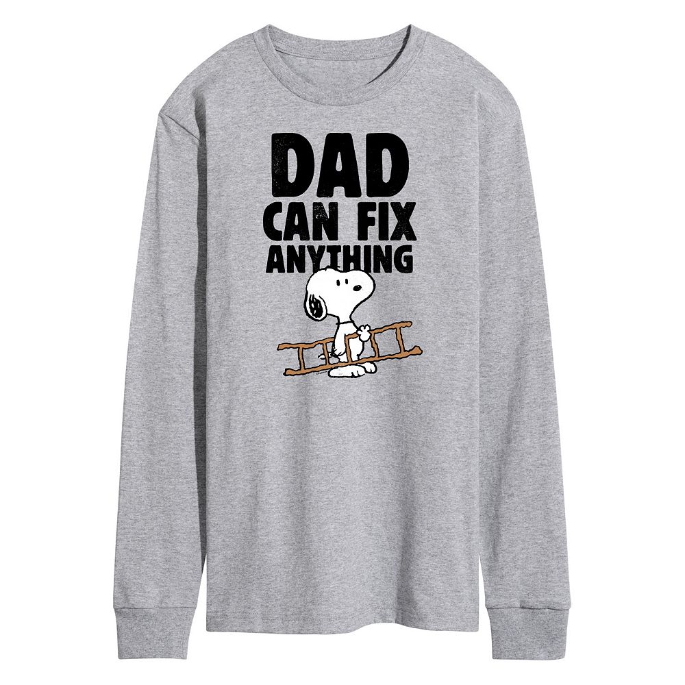 Men's Peanuts Snoopy Dad Can Fix It Long Sleeve
