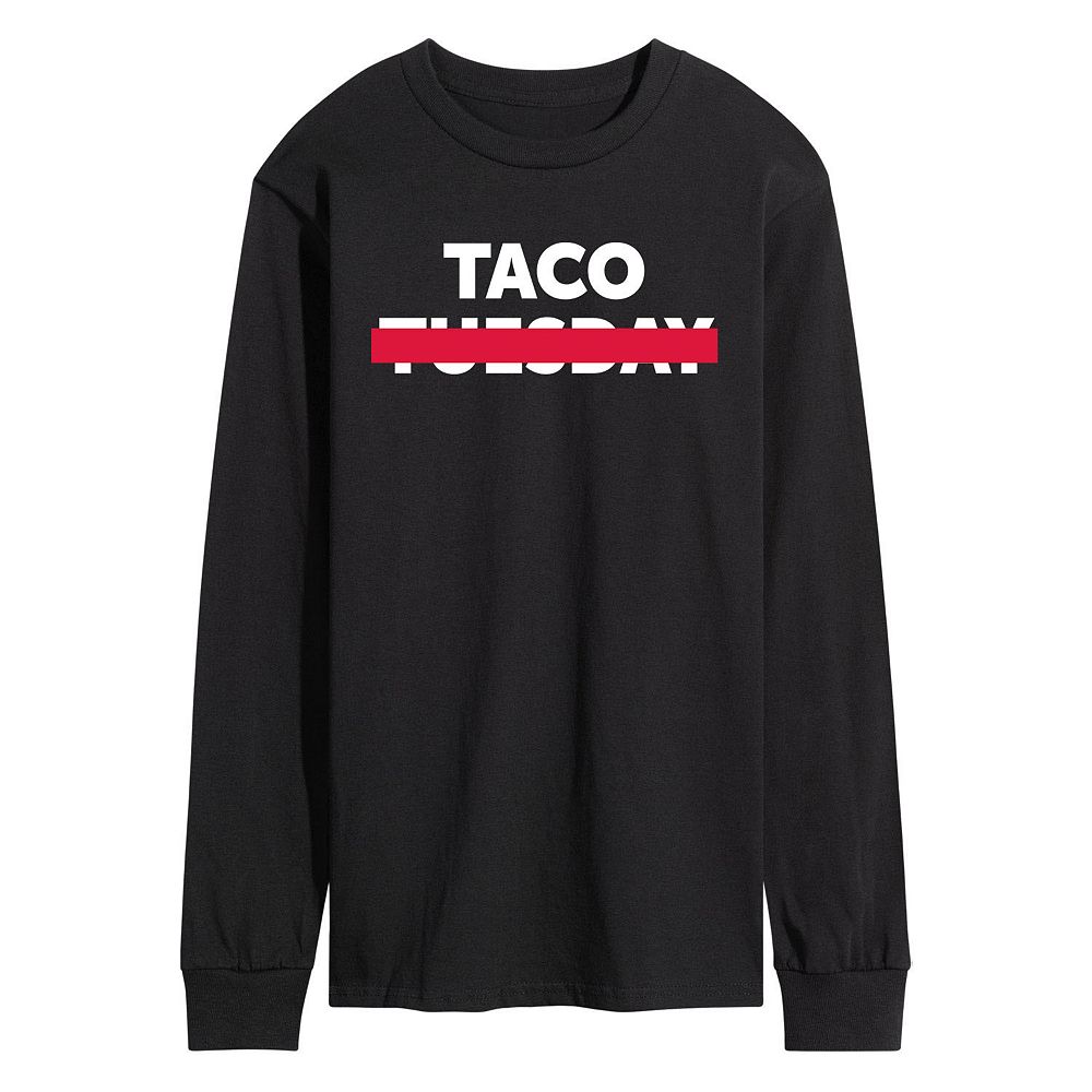 Men's Taco Crossed Out Long Sleeve Graphic Tee