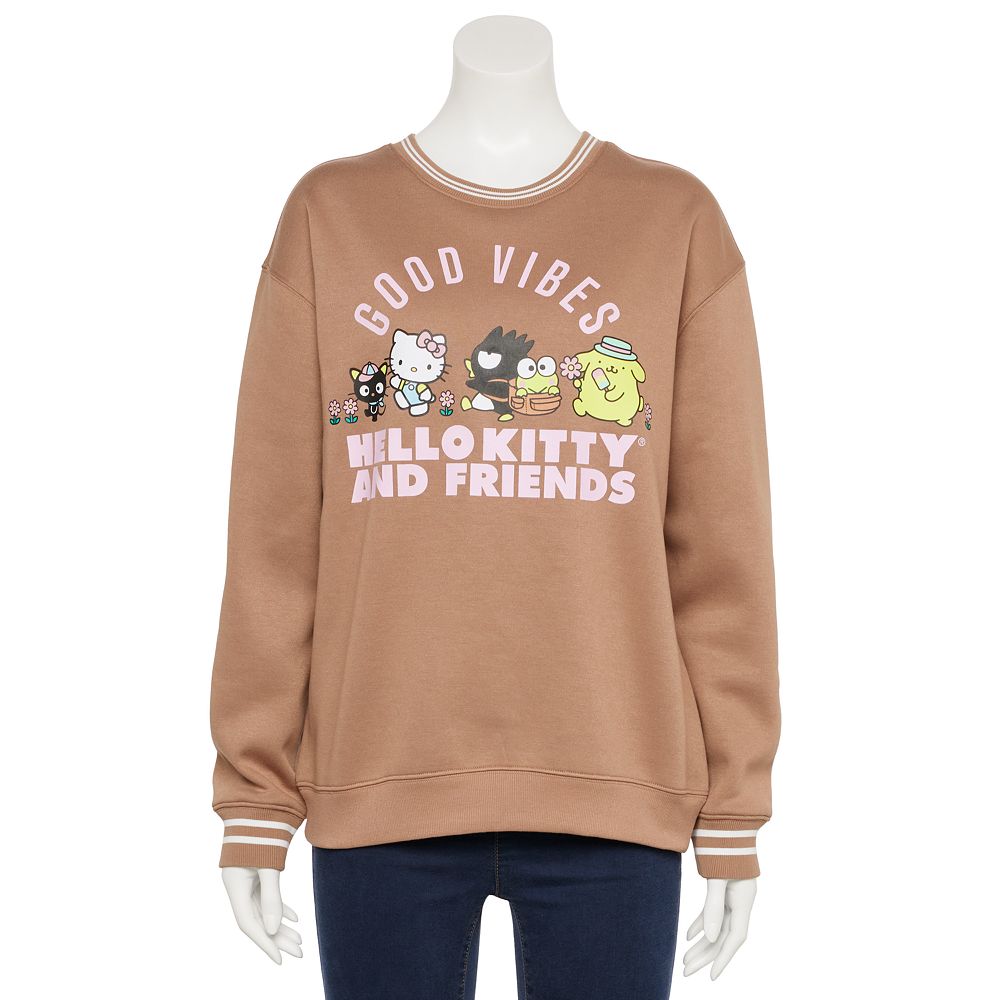 Juniors' Hello Kitty And Friends "Good Vibes" Graphic Sweatshirt