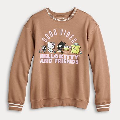 Juniors' Hello Kitty And Friends "Good Vibes" Graphic Sweatshirt