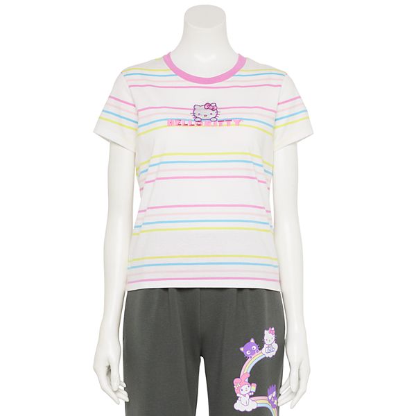 Juniors' Hello Kitty Embroidered Portrait Graphic Tee