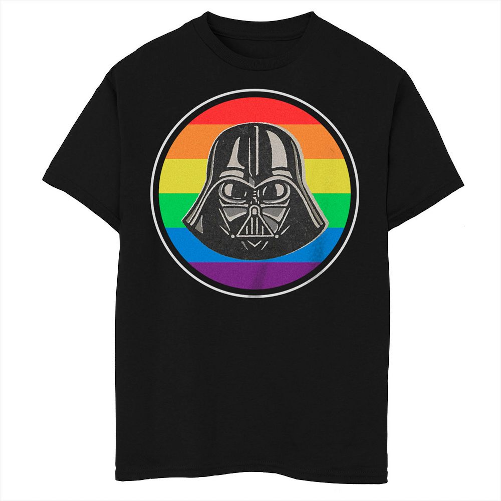 Boys Star Wars Darth Vader Rainbow Badge Graphic Tee