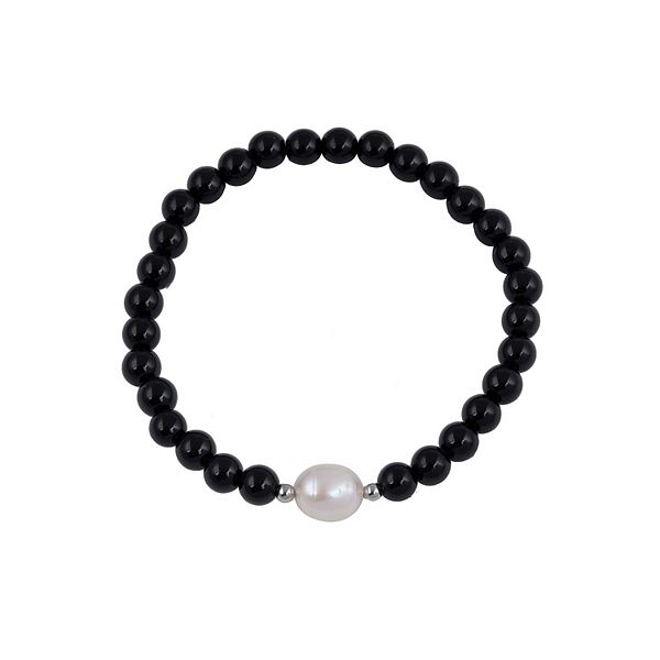 Main And Sterling Sterling Silver Cultured Freshwater Pearl And Gemstone