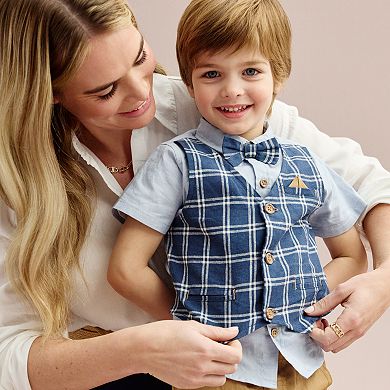 Toddler Boy Little Lad Shirt, Pants & Bowtie Set