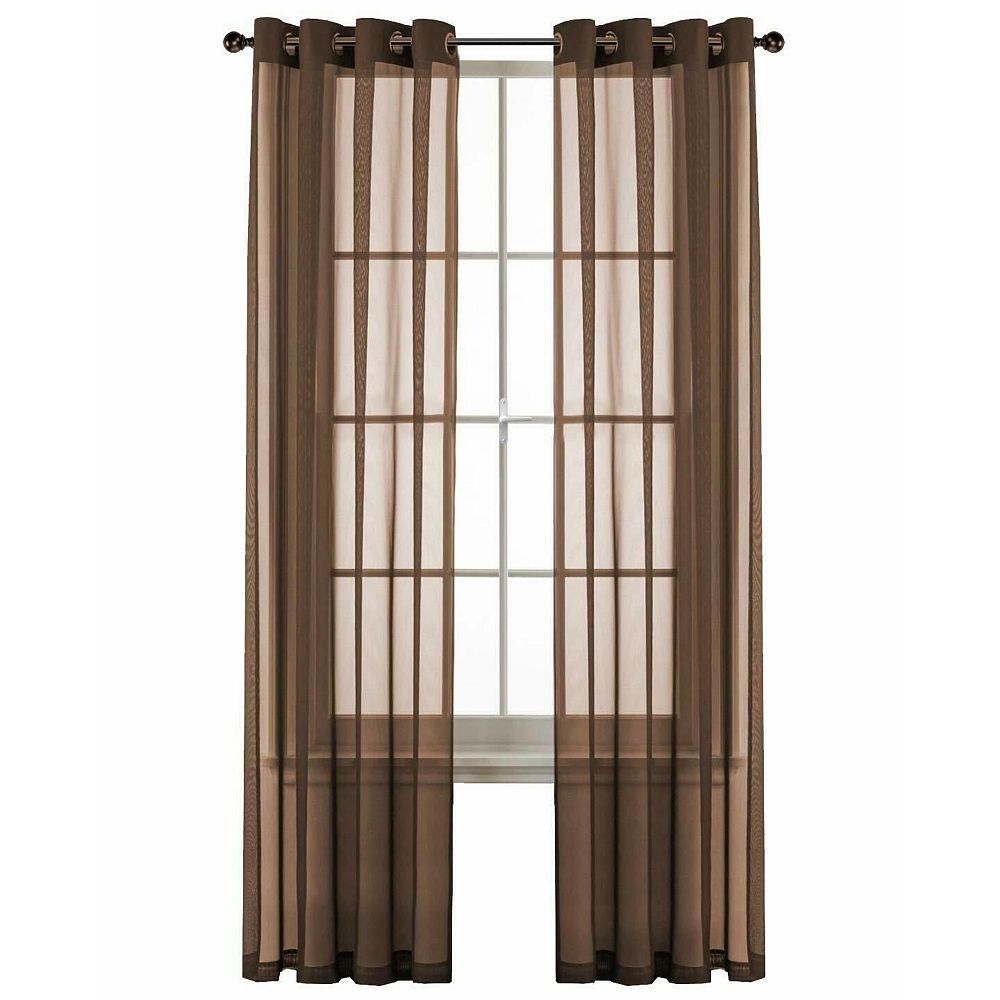 Kate Aurora Basic Home Custom Sheer Voile Grommet Top Window Curtains