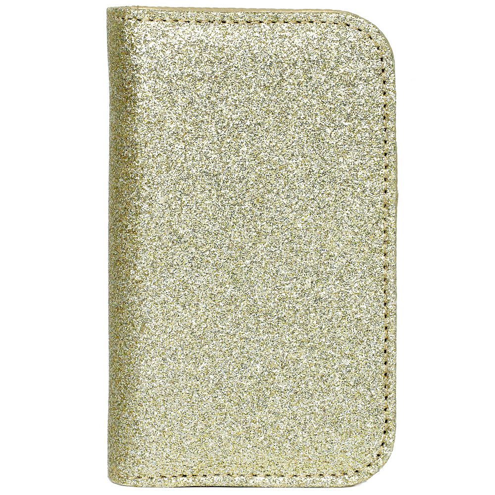 Julia Buxton Sparkle Faux Leather Snap Card Case