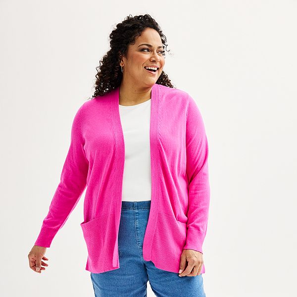 Plus Size Croft & Barrow® Cardigan with Pockets