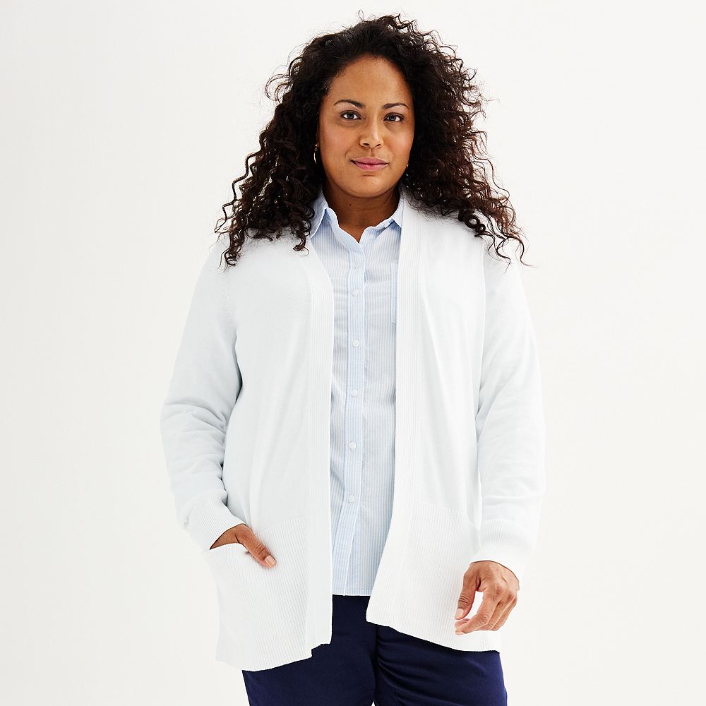 Plus Size Croft & Barrow® Cardigan with Pockets