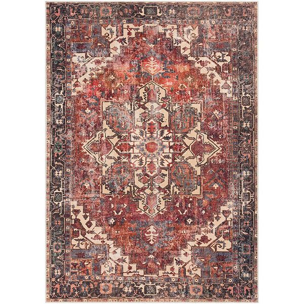 Rome Traditional Washable Area Rug