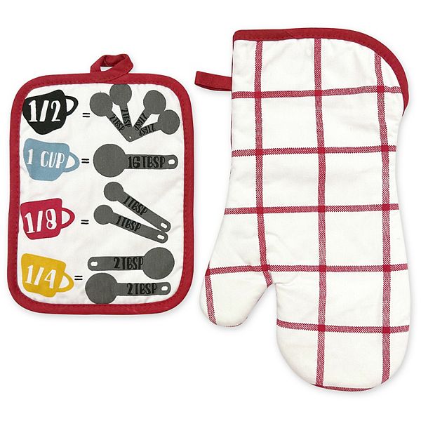 Homewear Kitchen Conversions 2-pc. Oven Mitt & Potholder Set