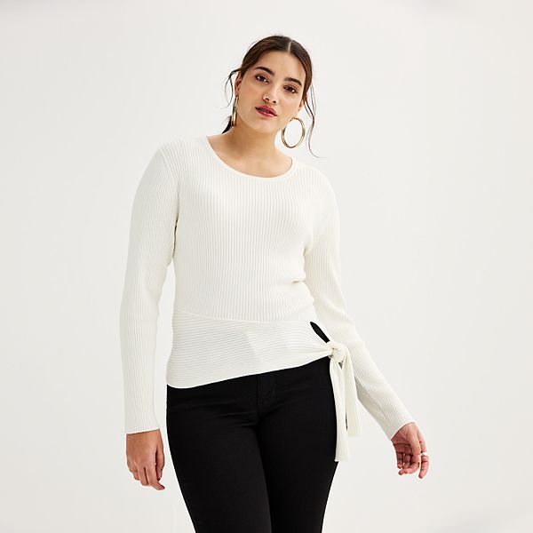 Women's INTEMPO™ Tie Front Rib Sweater