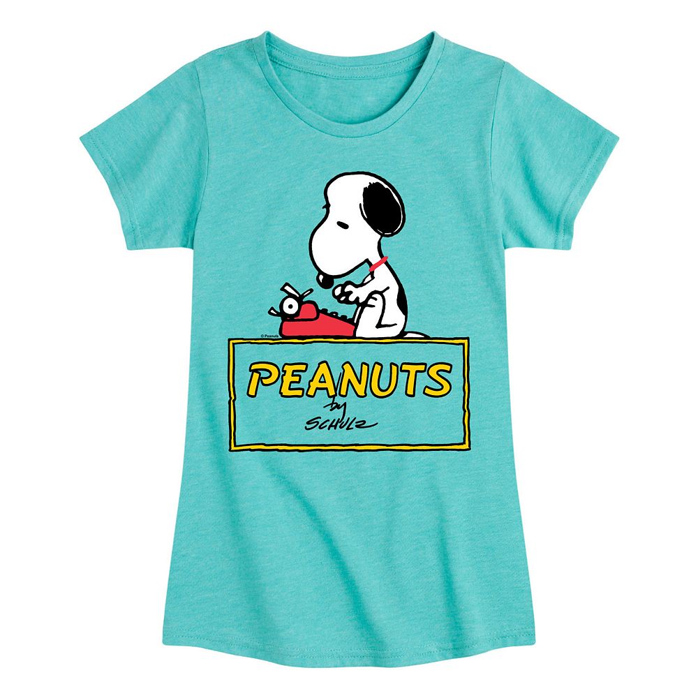 Girls 7-16 Peanuts Snoopy Typing Graphic Tee