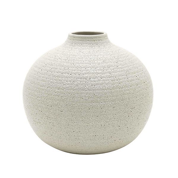 Everyday Decor Small Round Ribbed Vase Table Decor