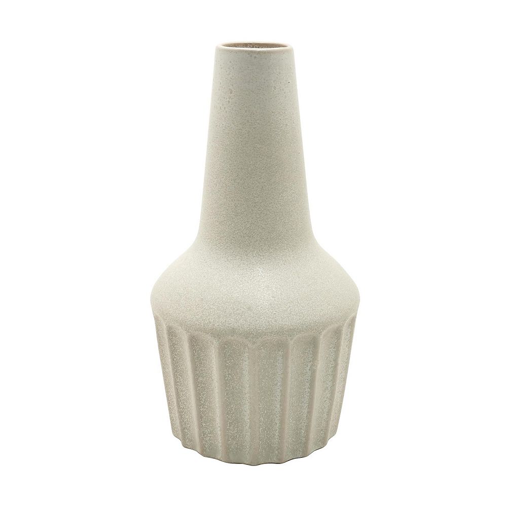 Everyday Decor Long Neck Fluted Vase Table Decor