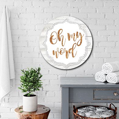 COURTSIDE MARKET Oh My Word Circle Wall Decor