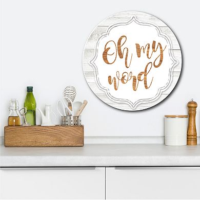 COURTSIDE MARKET Oh My Word Circle Wall Decor