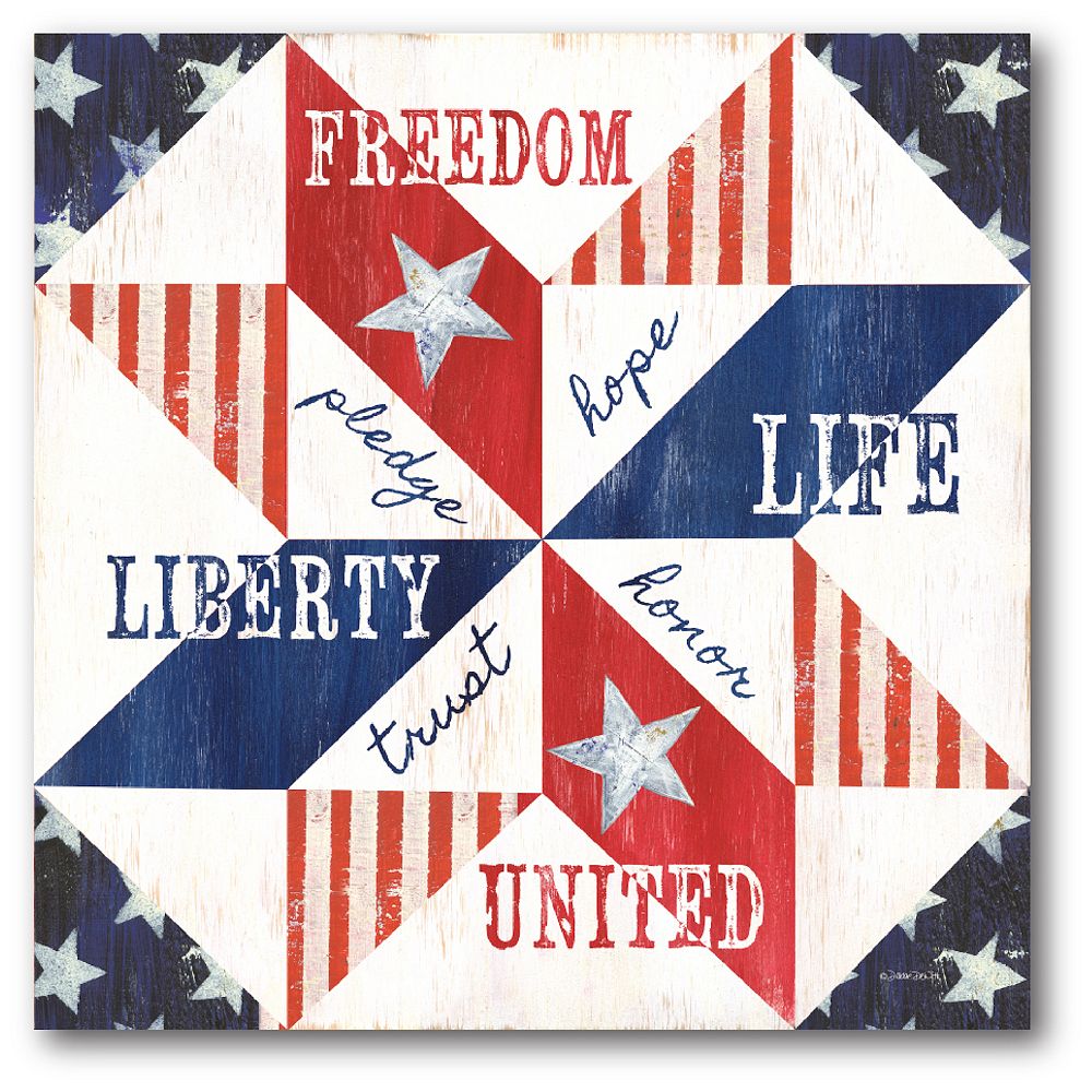 Courtside Market Patriotic Red White Blue Canvas Wall Art