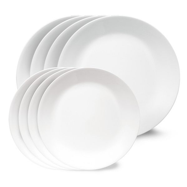 Corelle 8-Pack Shimmering White Plate Set