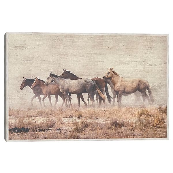 Fine Art Canvas Roaming Free Framed Wall Art