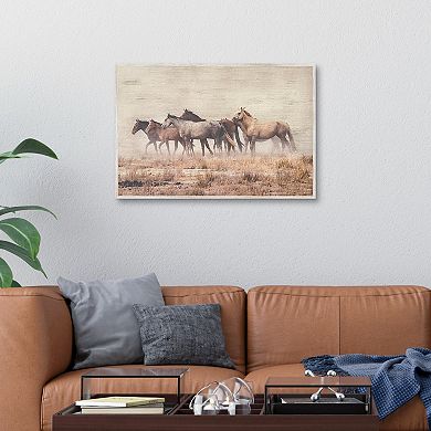 Fine Art Canvas Roaming Free Framed Wall Art