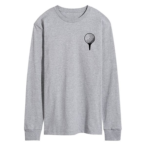Men's Golf Ball on Tee Long Sleeve Graphic Tee
