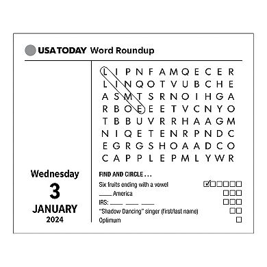Andrews & McMeel USA TODAY Word Roundup 2024 Day-to-Day Calendar