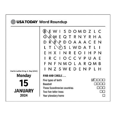 Andrews & McMeel USA TODAY Word Roundup 2024 Day-to-Day Calendar