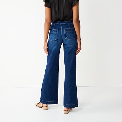 Petite LC Lauren Conrad Super High-Rise Trouser Jeans