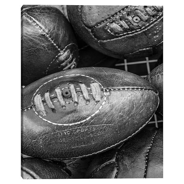 Fine Art Canvas Vintage Sport Footballs Wall Art