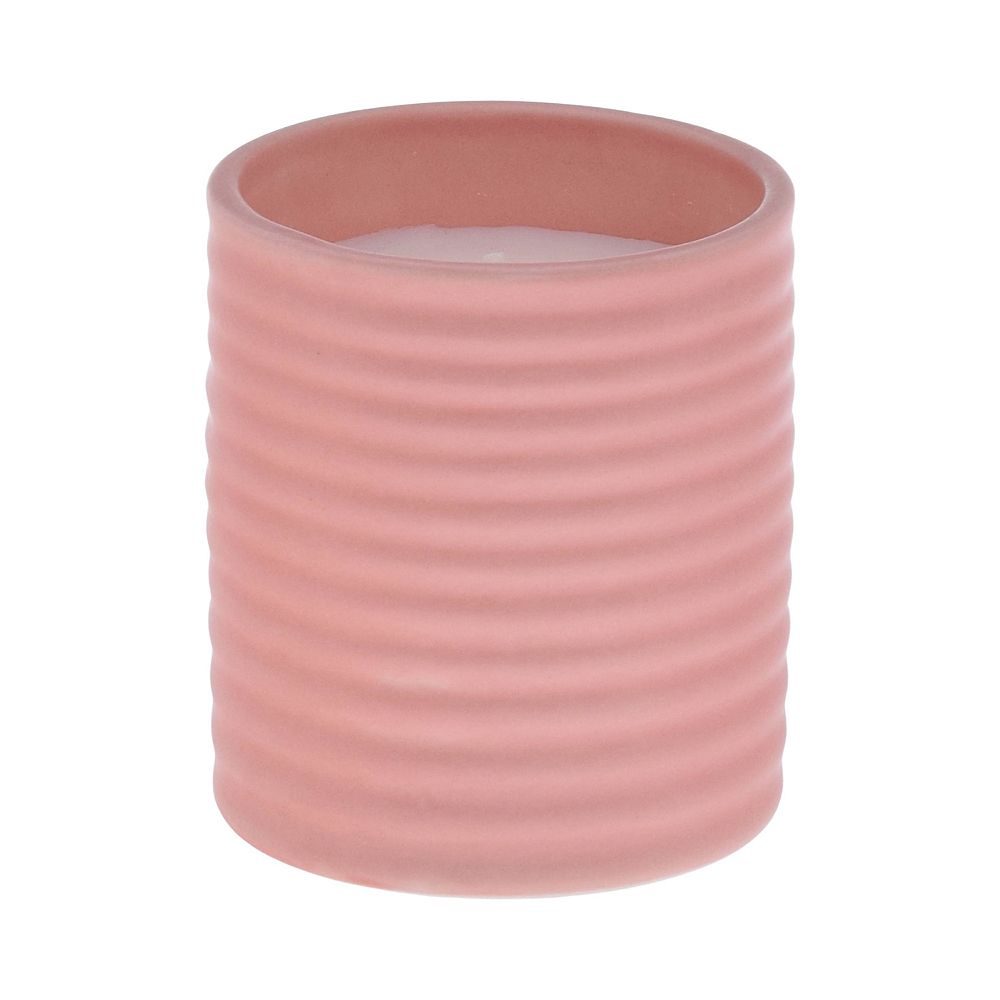 Sonoma Goods For Life® Ribbed Rose Blossom Macaron 10.5-oz. Candle Jar