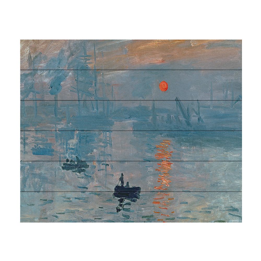 Trademark Fine Art Claude Monet 'Impression Sunrise' Wood Slat Art ...