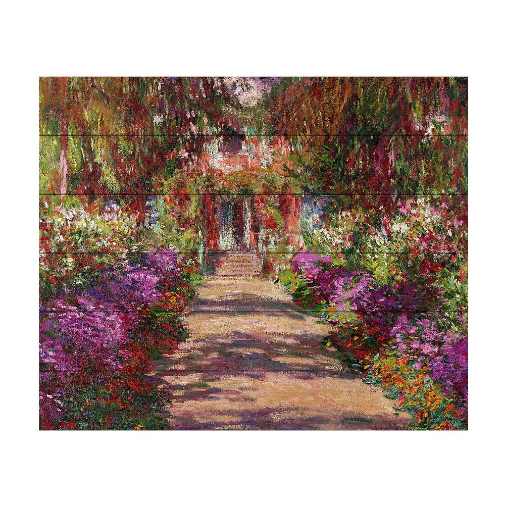 Trademark Fine Art Claude Monet 'Spring 1880' Wood Slat Art - Size: 16X13