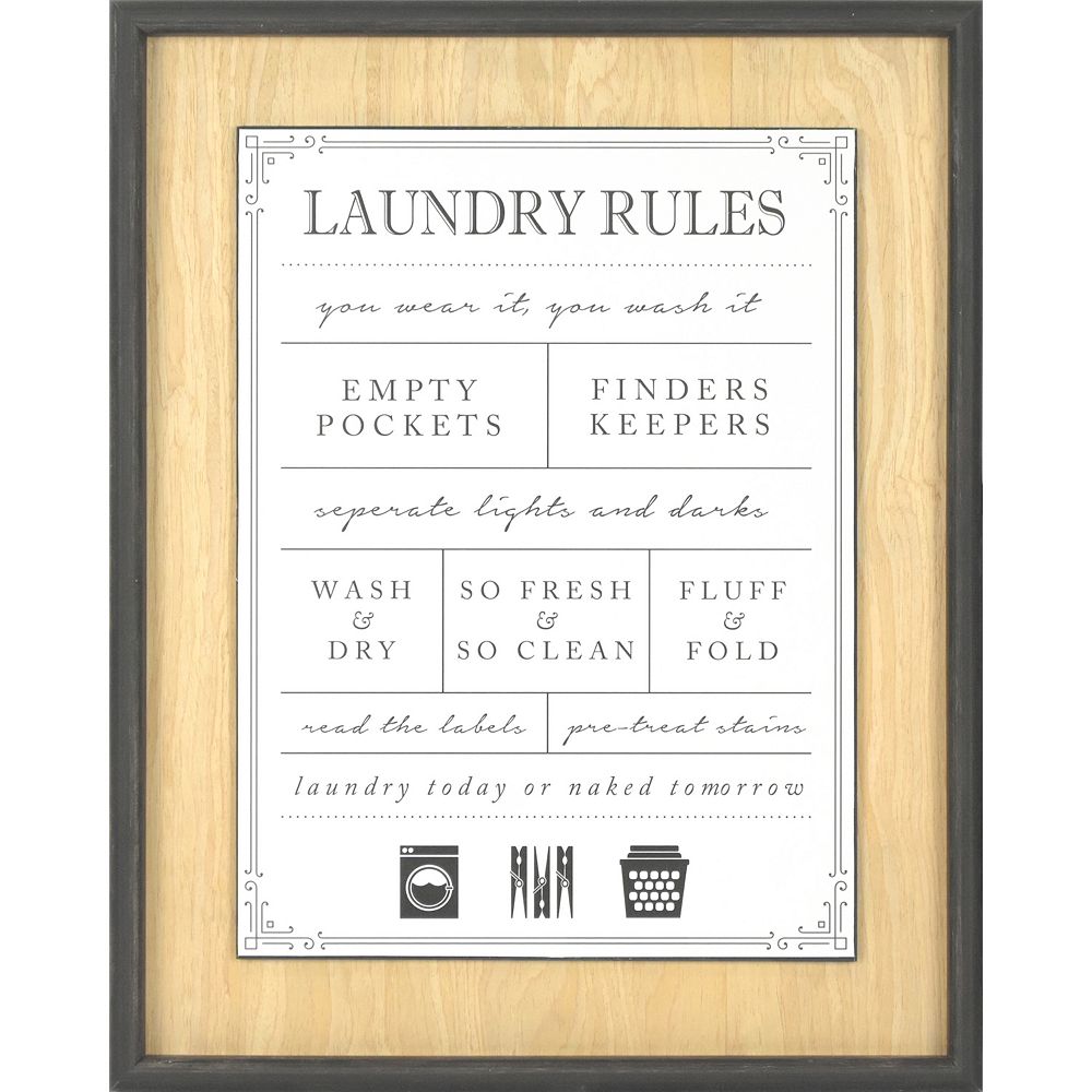 Laundry Rules Framed Wall Art