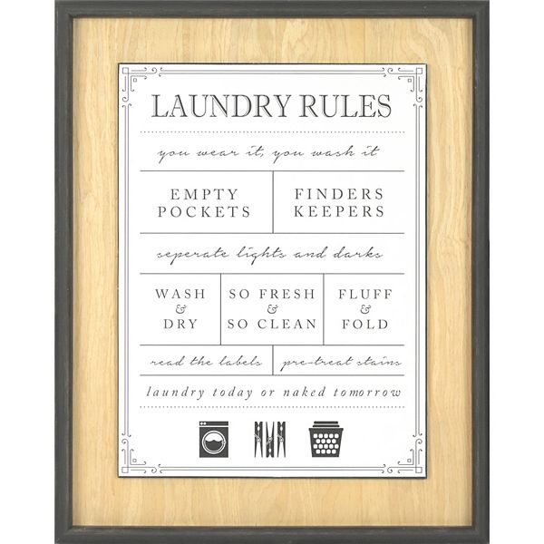 Laundry Rules Framed Wall Art