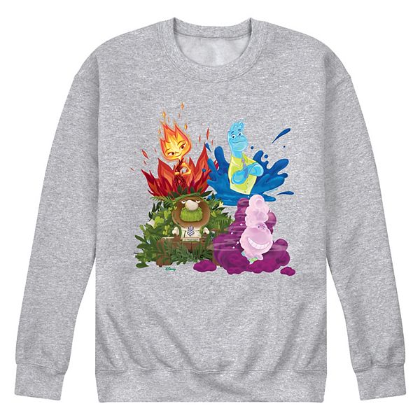 Disney's Elemental Men's Group Fleece Sweatshirt