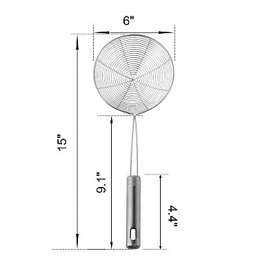 Stainless Steel Mesh Strainer Ladle Spider Skimmer Spoon Fry Utensil, 6 ...