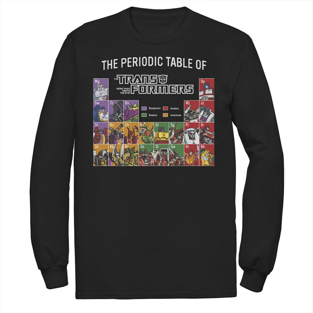 Big & Tall Transformers The Periodic Table Long Sleeve