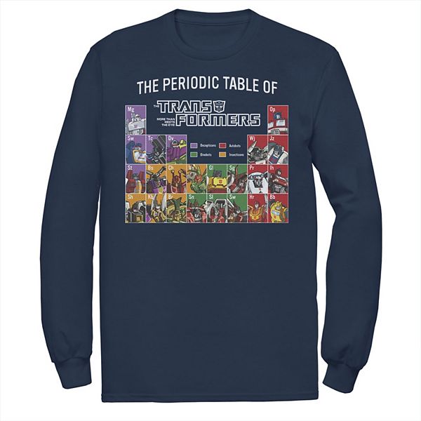 Big & Tall Transformers The Periodic Table Long Sleeve