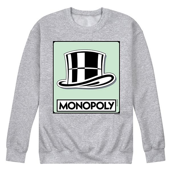 Men's Monopoly Hat Token Fleece Sweatshirt